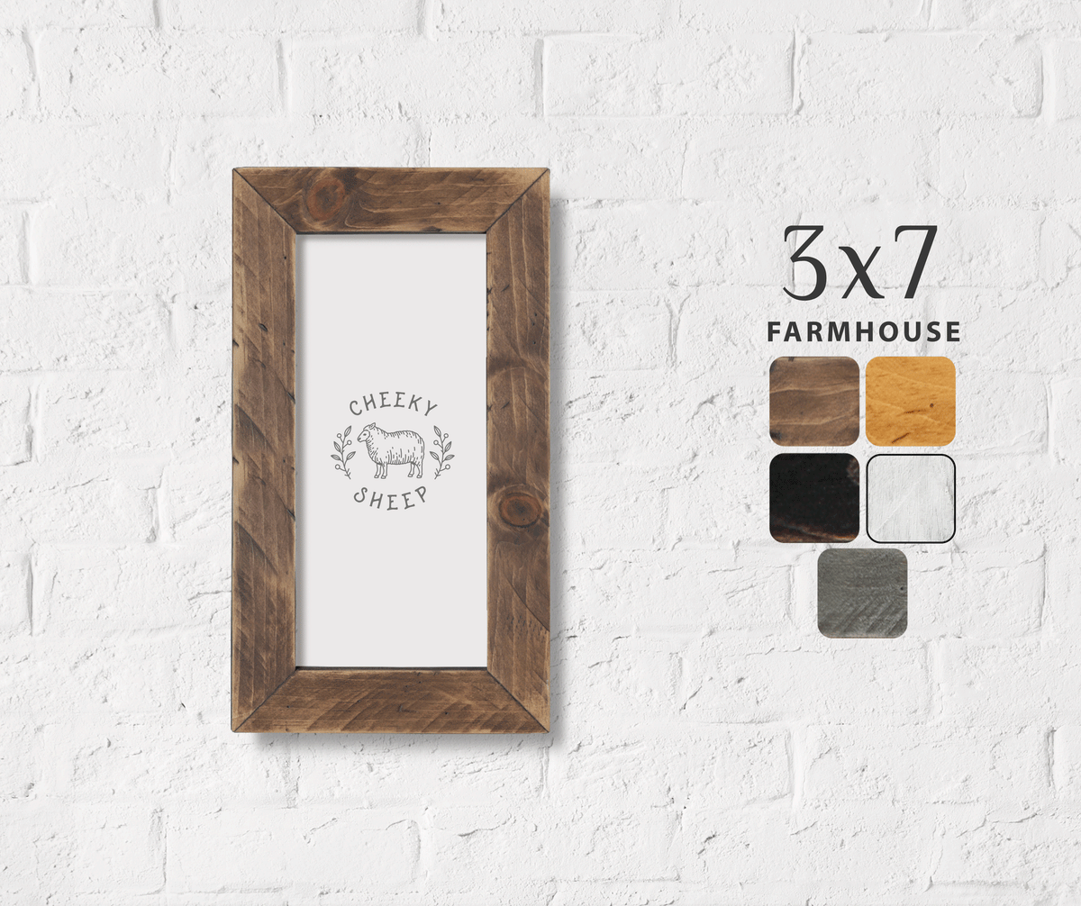 3x7 Farmhouse Style Wood Frame – Cheeky Sheep