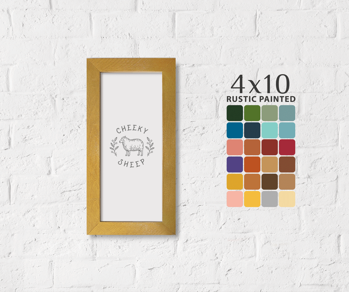 4x10 Rustic Painted Wood Frame – Cheeky Sheep