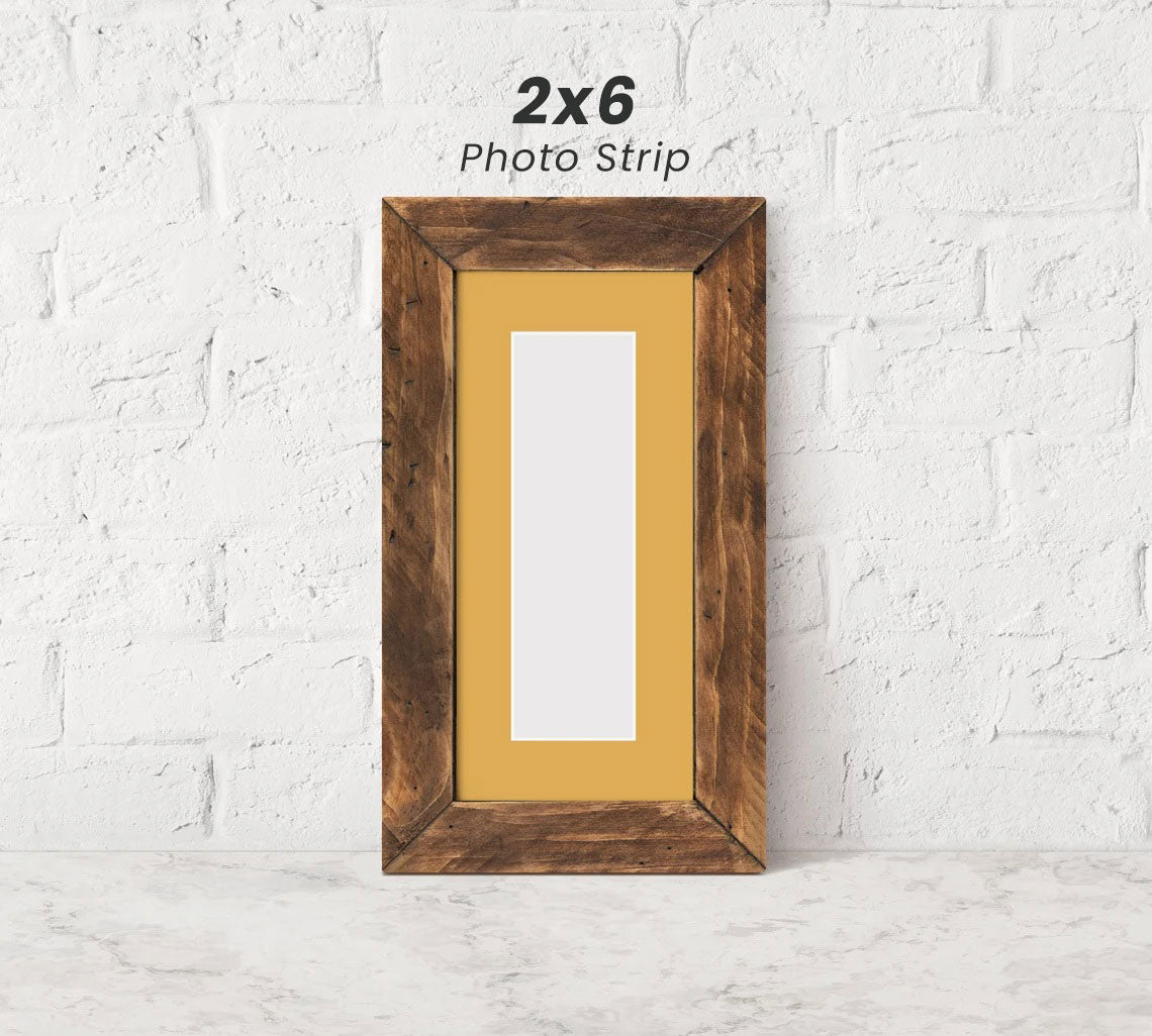 Matted 2x6 Photobooth Strip, 4x8 Farmhouse Style Frame – Cheeky Sheep