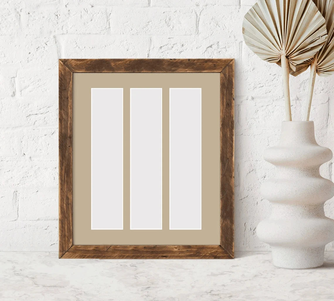 Matted 9x10 Farmhouse Style Photo Booth Frame for Three 2x8 – Cheeky Sheep