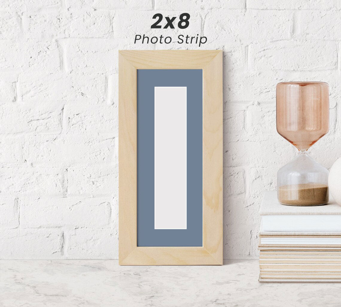 Matted 2x8 Photo Booth Frame Natural Style 4x10 Frame – Cheeky Sheep