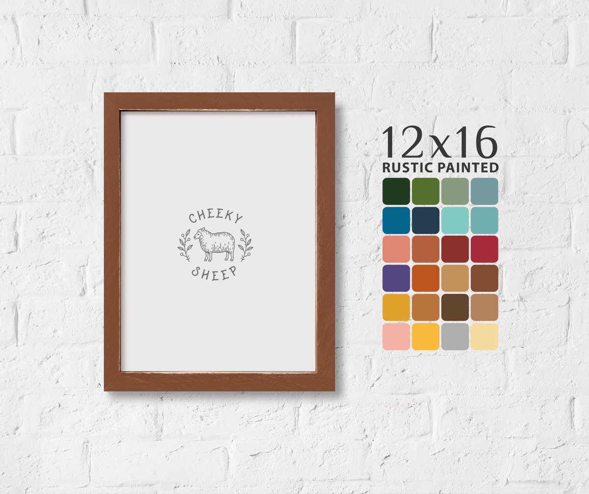 12x16 Rustic Painted Wood Frame – Cheeky Sheep