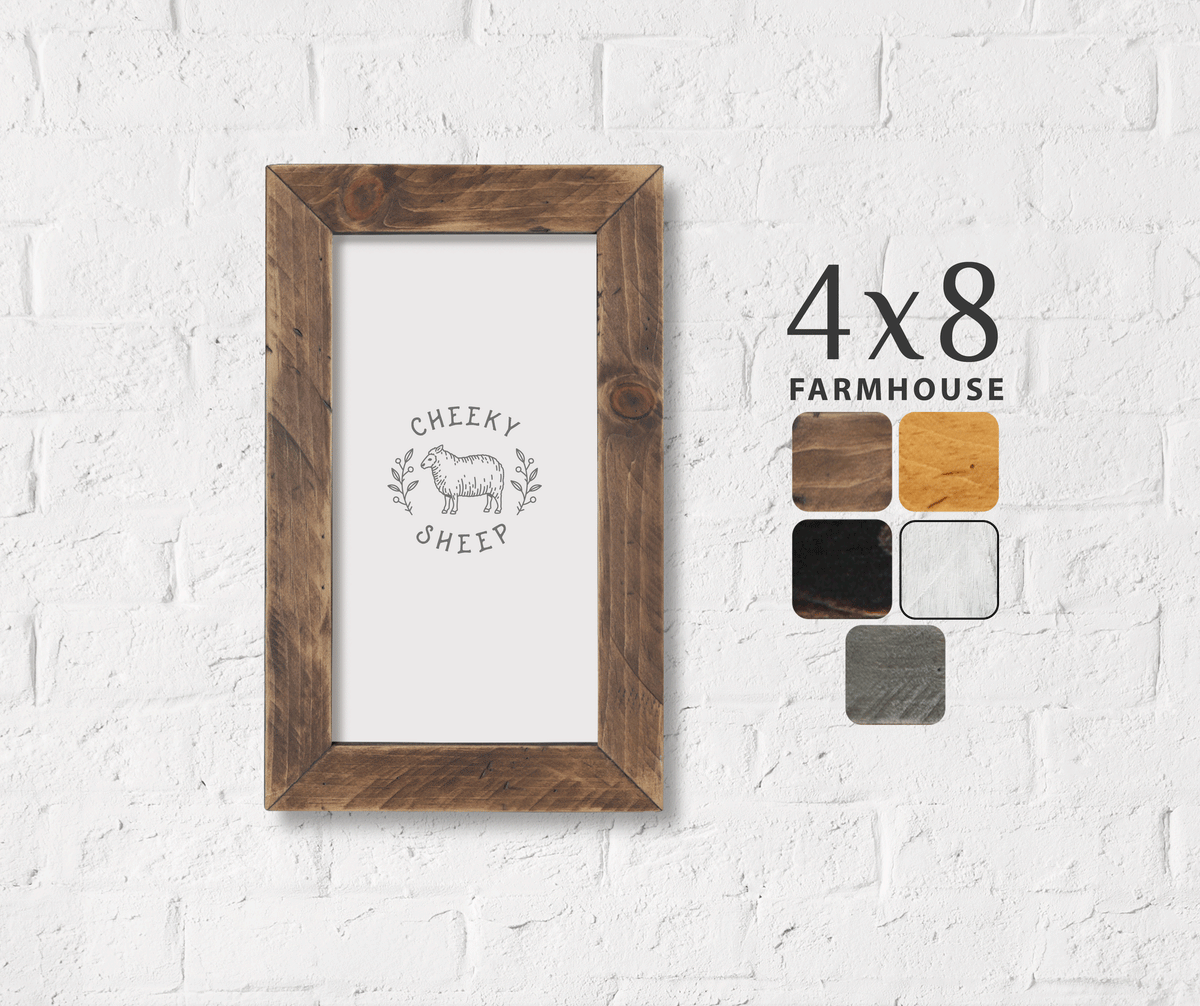 4x8 Farmhouse Style Wood Frame – Cheeky Sheep
