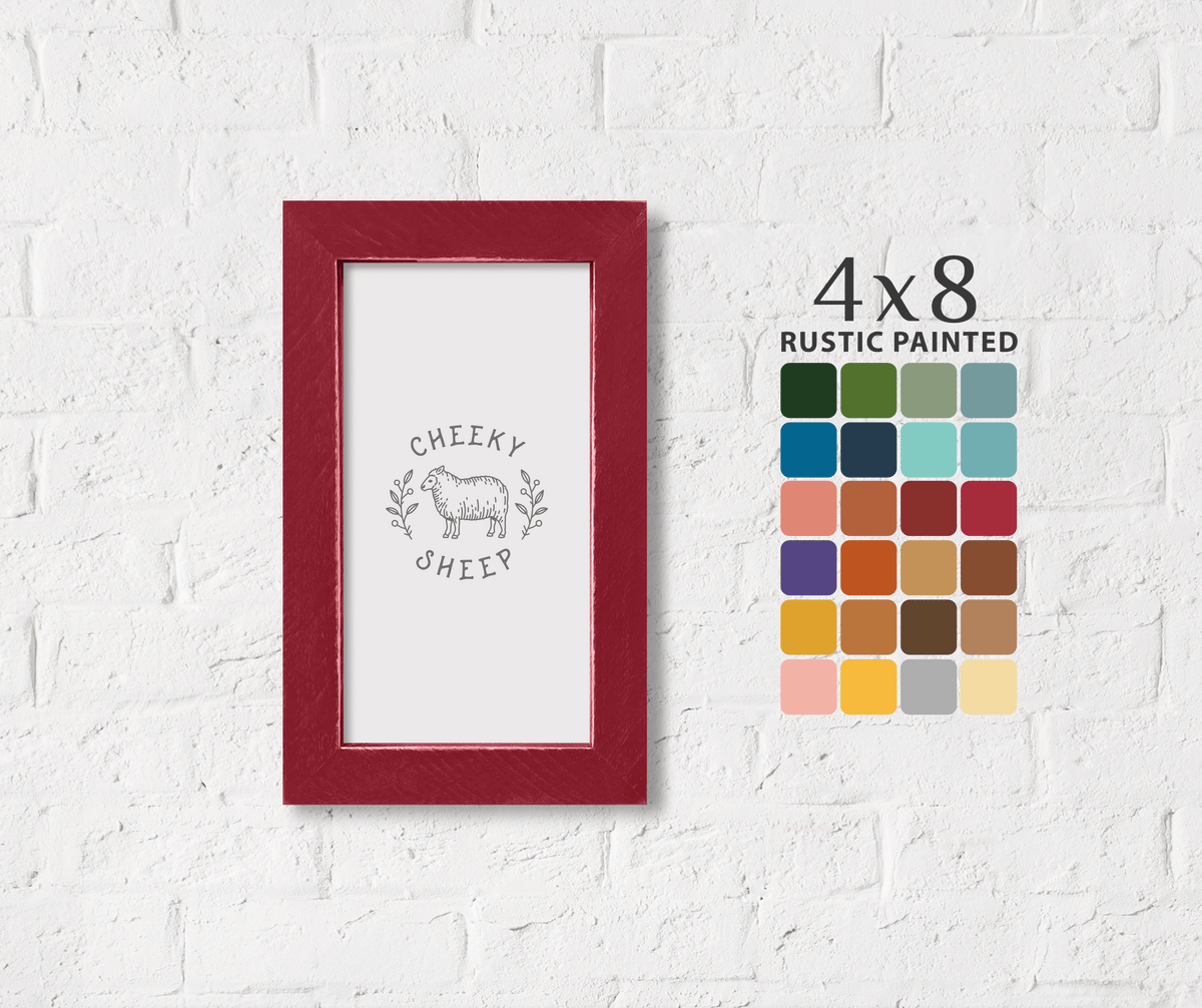 4x8 Rustic Painted Wood Frame – Cheeky Sheep