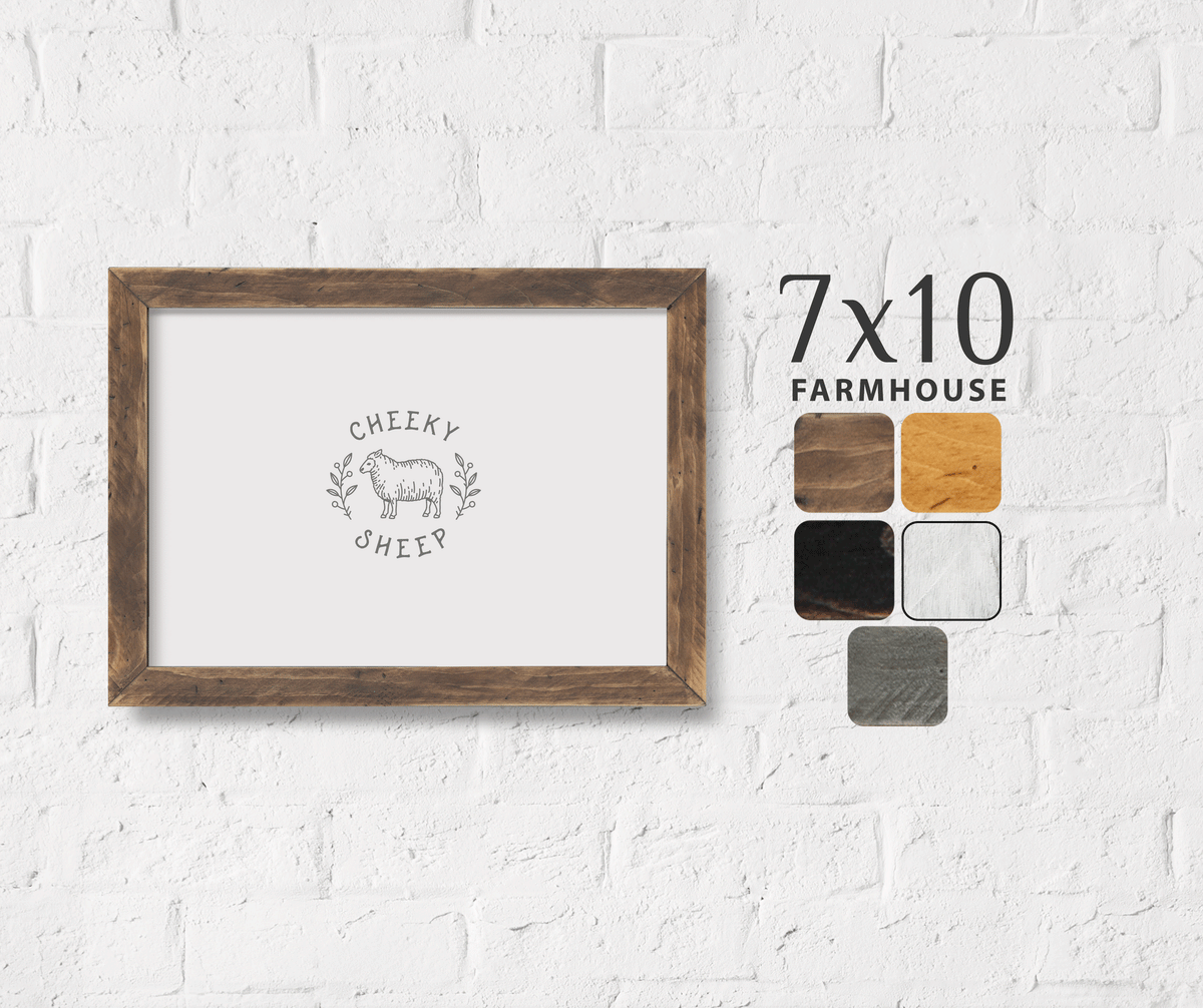 7x10 Farmhouse Style Wood Frame – Cheeky Sheep